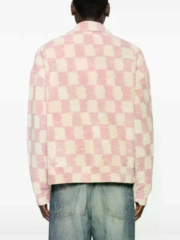 BONSAI Oversized Chequered Long-sleeve Sweater