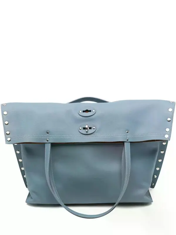ZANELLATO Medium Saeta Stud Leather Tote Bag