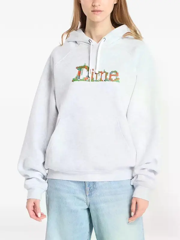 DIME Classic Craft Printed Hoodie - Grey