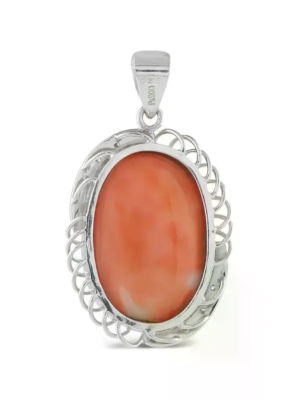 LB EXCLUSIVE Diamond And Coral Embellished Pendant
