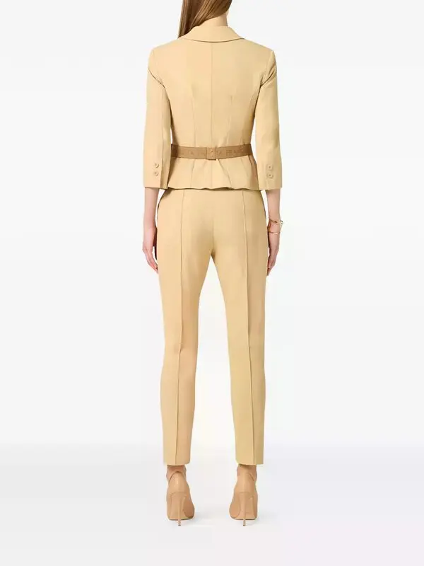 Elisabetta Franchi Belted Trousers - Neutrals