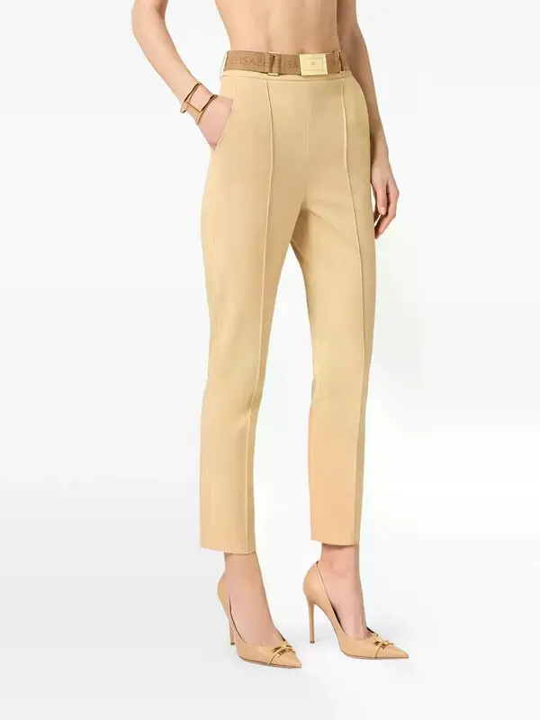 Elisabetta Franchi Belted Trousers - Neutrals