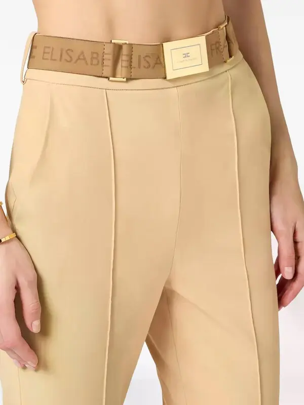 Elisabetta Franchi Belted Trousers - Neutrals
