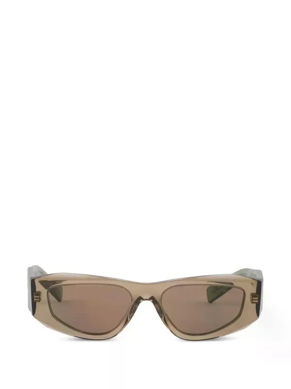 Prada Symbole Rectangular-frame Sunglasses - Brown