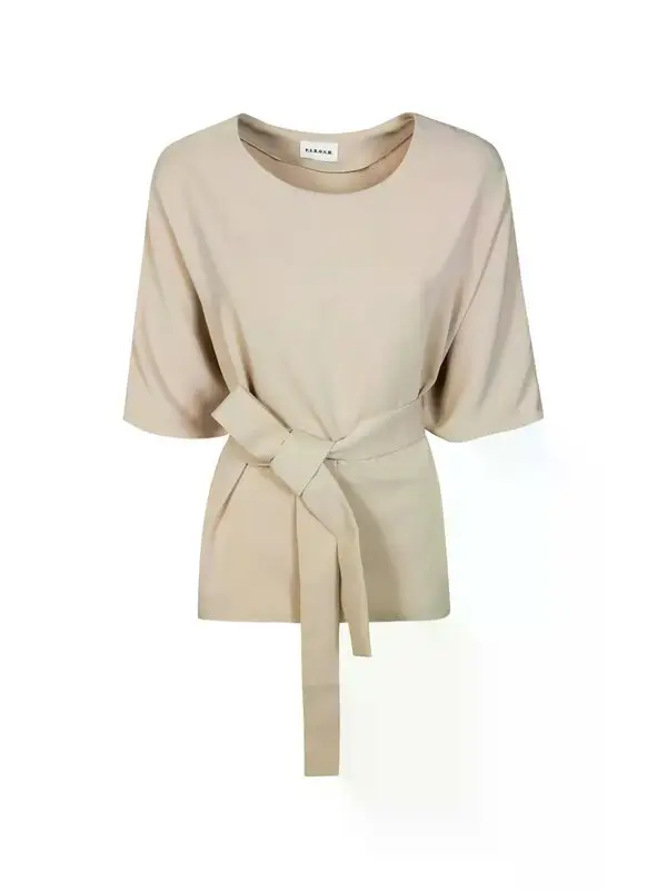 P.a.r.o.s.h Tie-waist Blouse - Neutrals