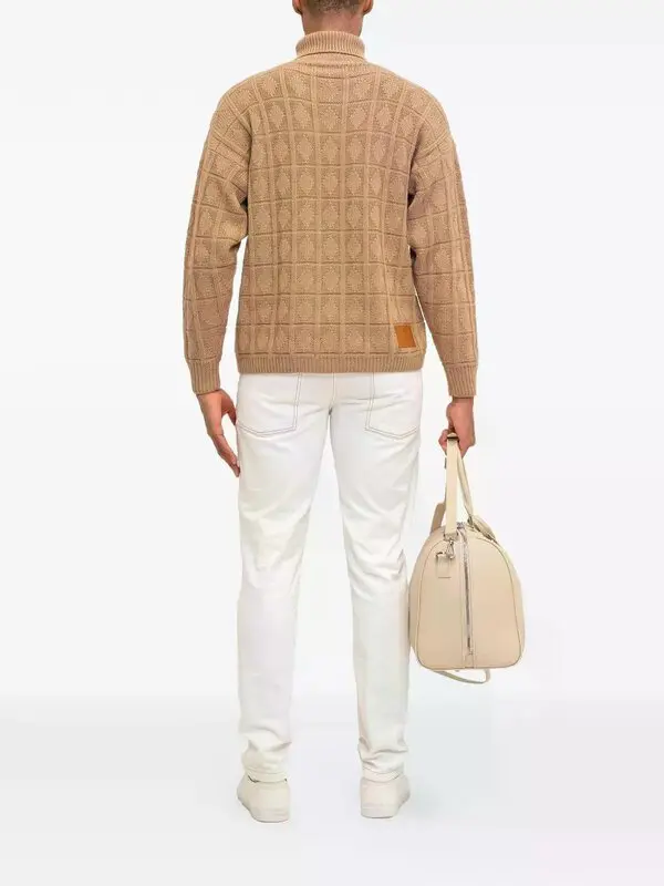 Place Of Ëlms Diamond-pattern Knit Sweater