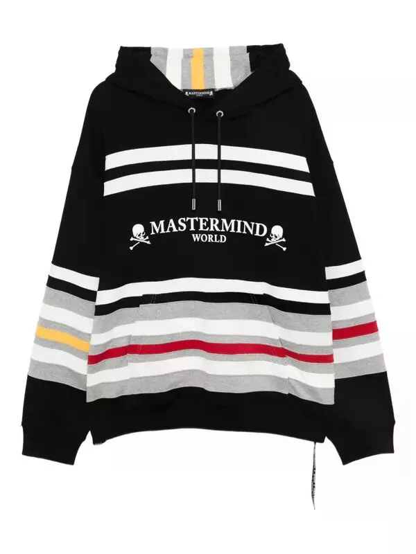 MASTERMIND WORLD Striped Logo Hoodie