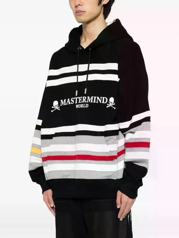 MASTERMIND WORLD Striped Logo Hoodie
