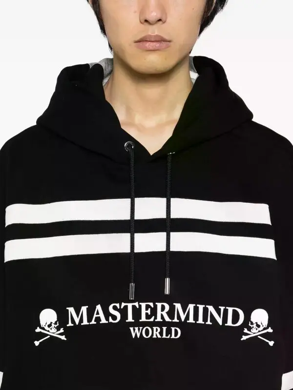 MASTERMIND WORLD Striped Logo Hoodie