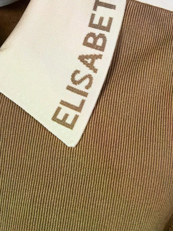 Elisabetta Franchi Zip Collared Cardigan With Logo Detail