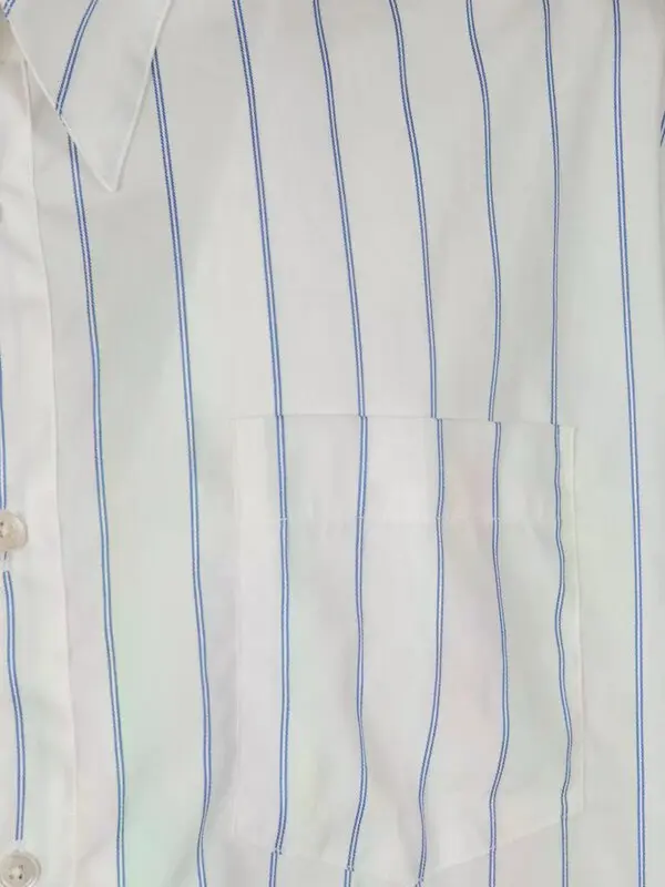 SUNFLOWER Striped-pattern Chest-pocket Shirt