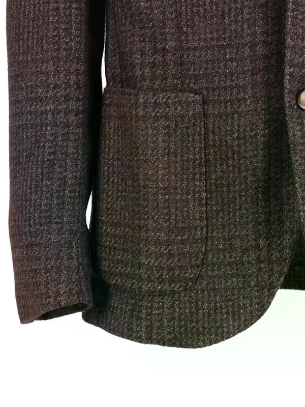 L.B.M. 1911 Checked Single-breasted Blazer - Brown
