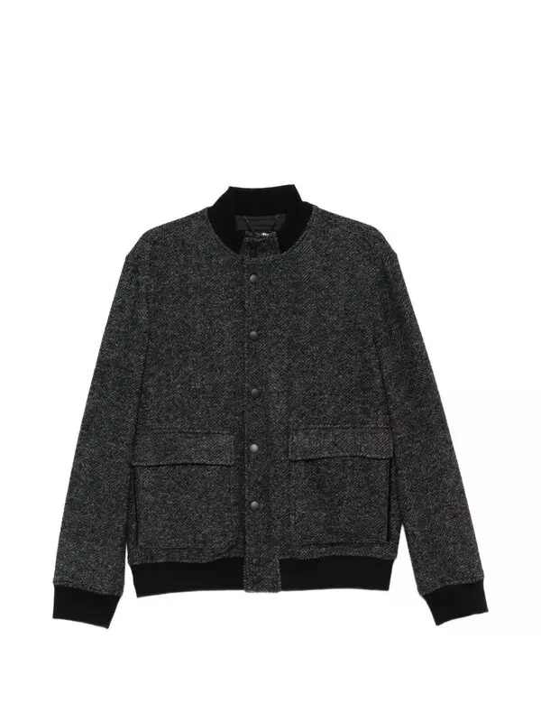 Canali Herringbone Pattern Pocket Jacket