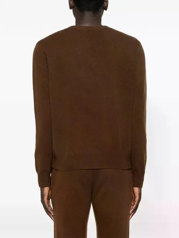 ENTIRE STUDIOS V-neck Knitted Sweater - Brown