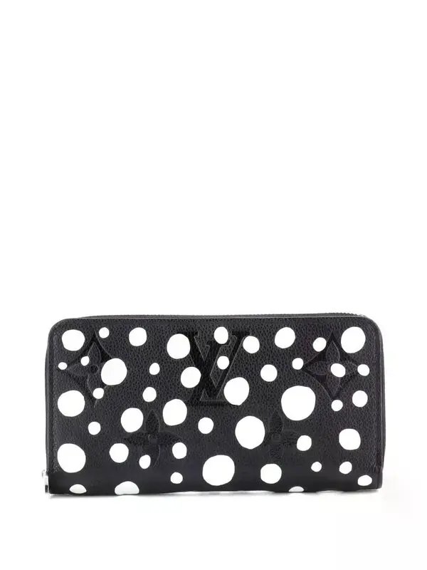 LOUIS VUITTON Zippy Wallet Yayoi Kusama Infinity Dots Monogram Empreinte Giant Small Wallets - Black