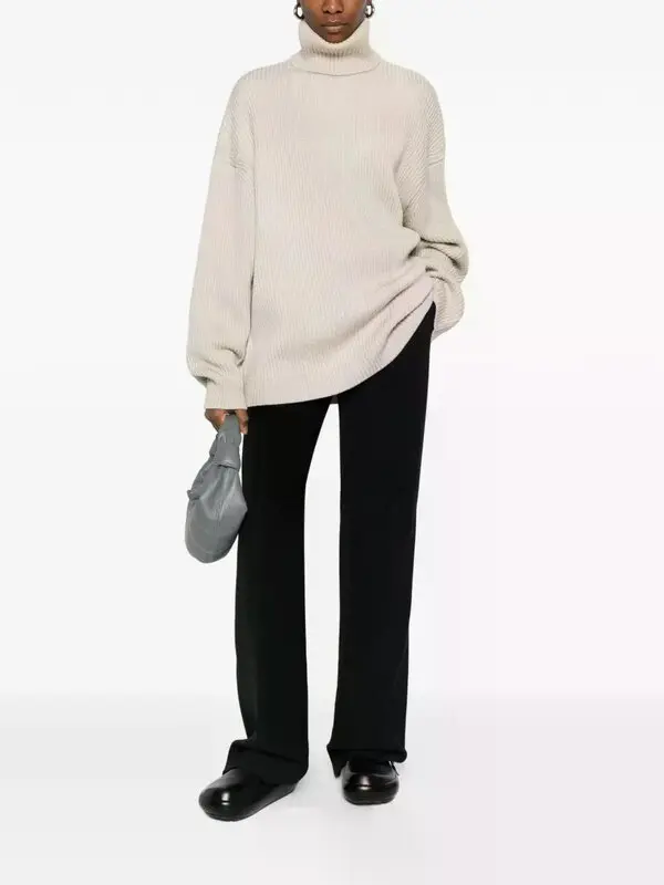 ENTIRE STUDIOS Roll-neck Ribbed Sweater - Neutrals