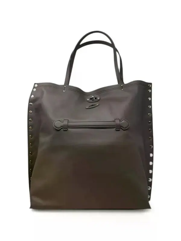 ZANELLATO Medium A'spasso® Studded Shoulder Bag - Brown