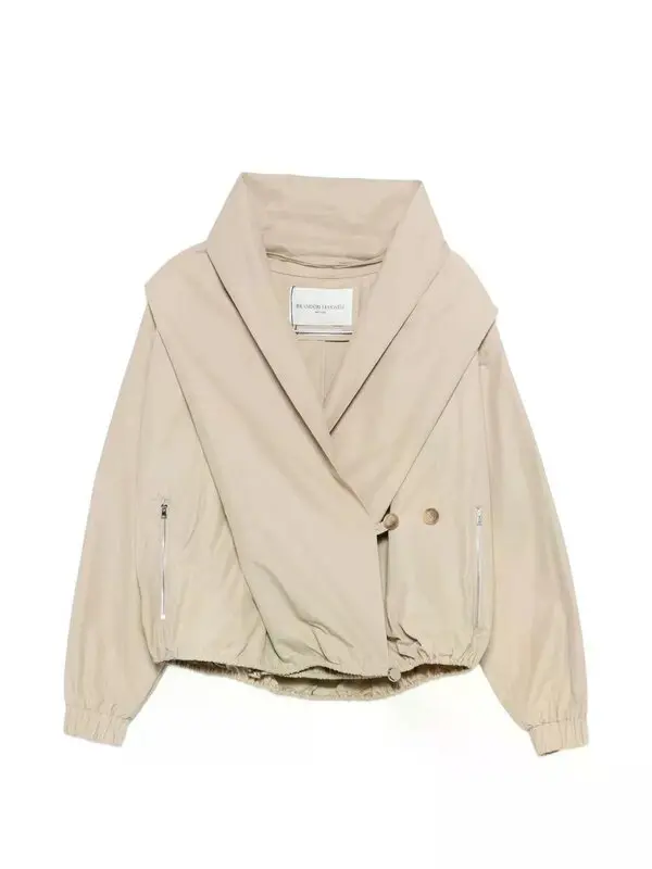 Brandon Maxwell Draped Hood Leisure Jacket