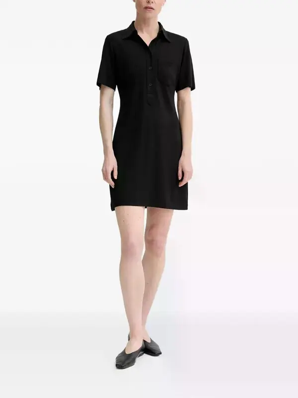 Filippa K Polo-collar Mini Dress - Black