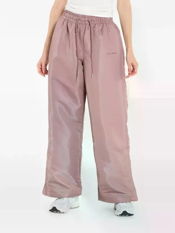 JORDAN Embroidered Drawstring Track Pants - Pink