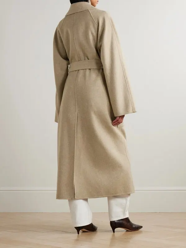 JOSEPH Spencer Belted Wool And Cashmere-blend Trench Coat - Neutrals