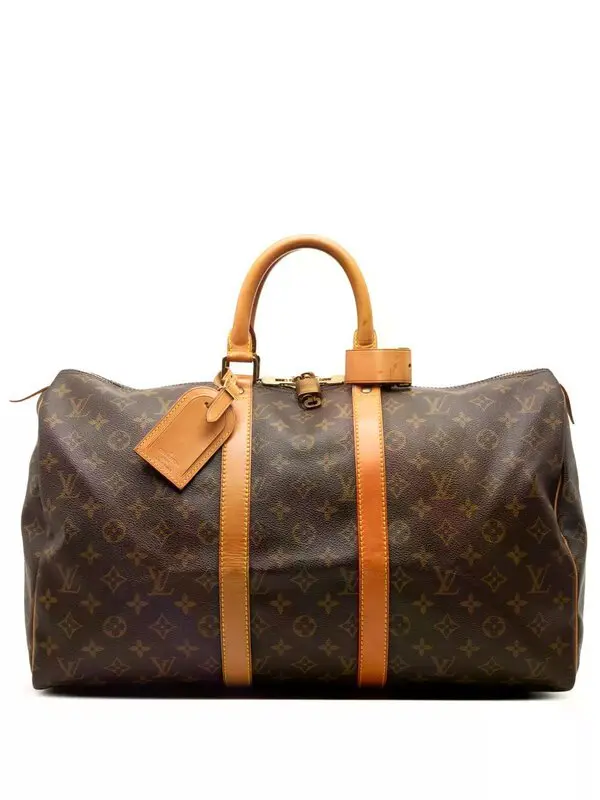 LOUIS VUITTON 1992 Monogram Keepall 45 Travel Bag - Brown