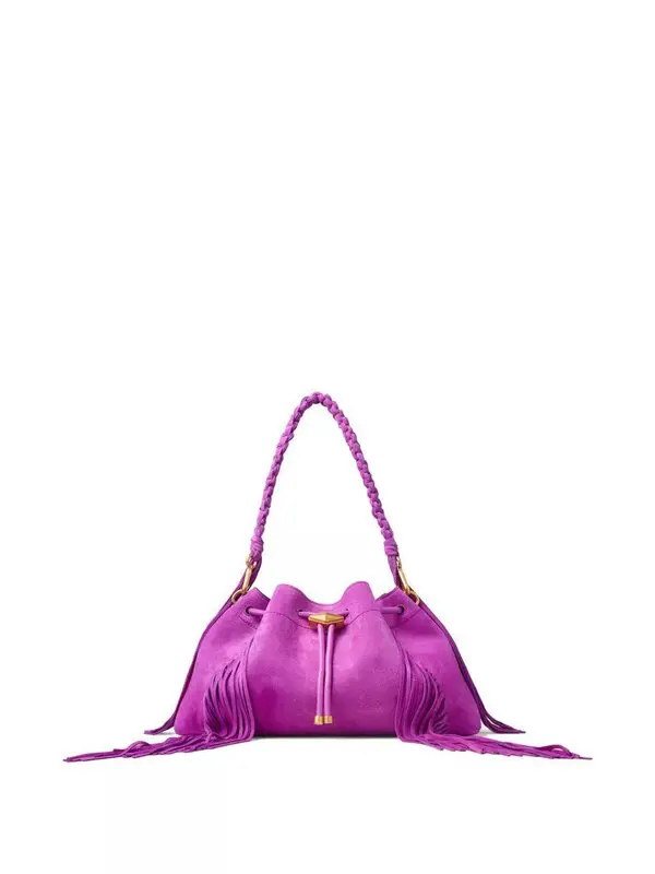 JIMMY CHOO Cinch M Fringed Shoulder Bag - Purple