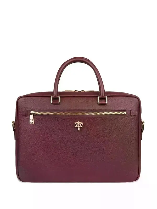 PLACE OF ËLMS Crest Grained Leather Briefcase