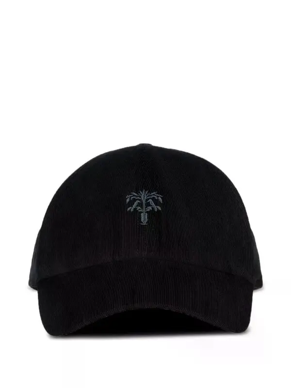 PLACE OF ËLMS Baseball Cap With Leather Strap - Black