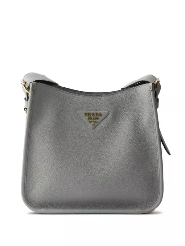 Prada Leather Shoulder Bag With Logo
