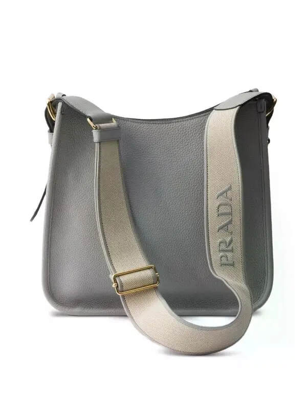 Prada Leather Shoulder Bag With Logo