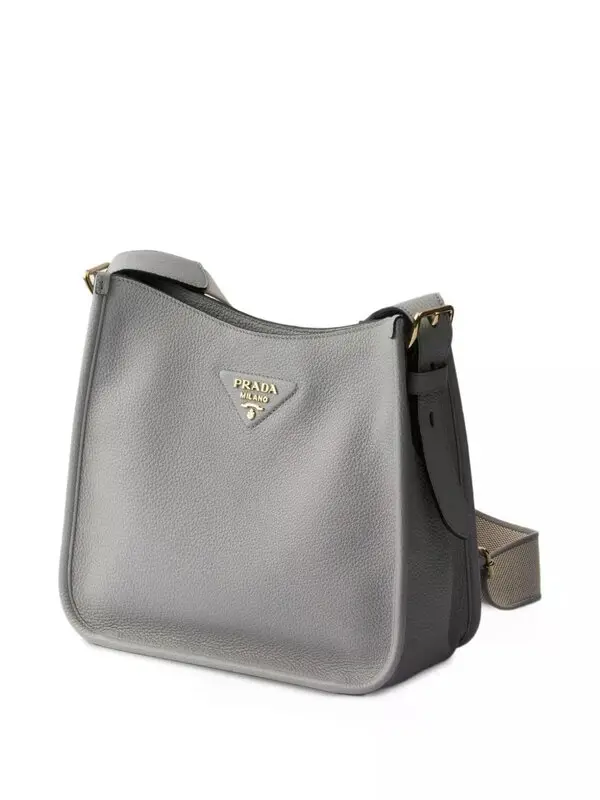Prada Leather Shoulder Bag With Logo