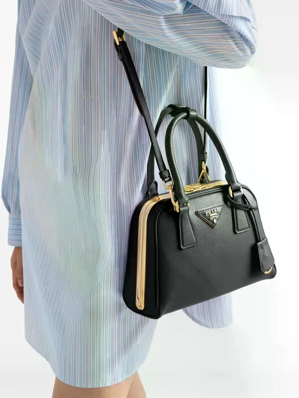 Prada Pyramid Leather Tote