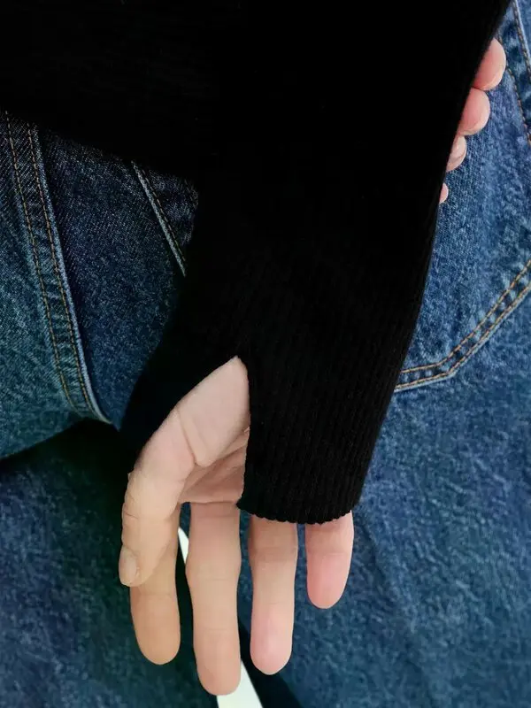 Filippa K Ribbed Knit Henley Sweater