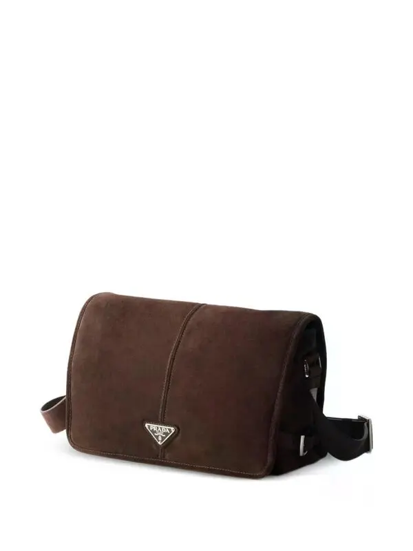Prada Suede Shoulder Bag - Brown