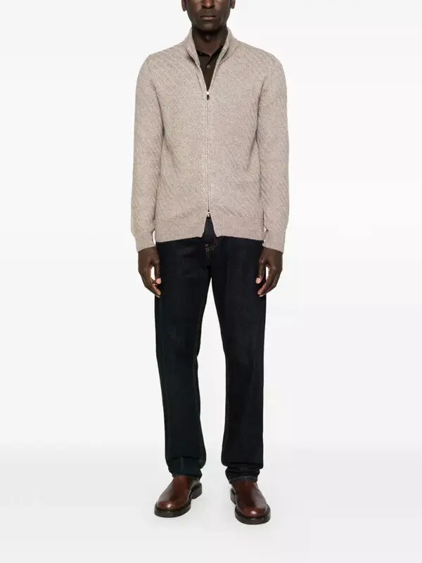 Corneliani Knitted Zip Cardigan