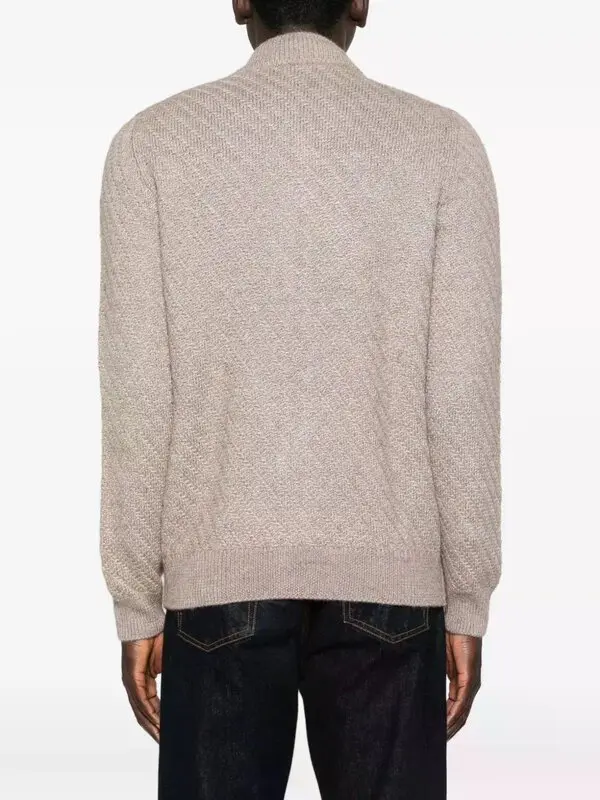 Corneliani Knitted Zip Cardigan