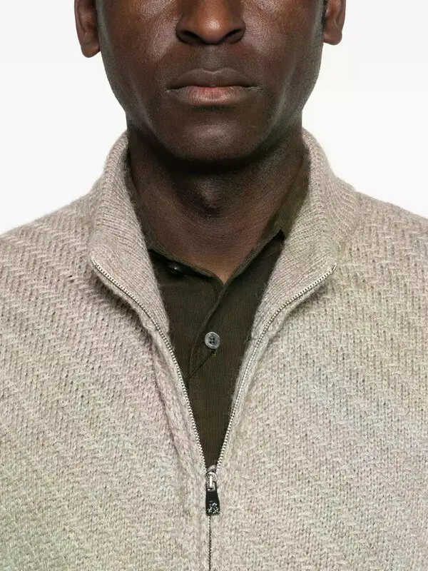 Corneliani Knitted Zip Cardigan