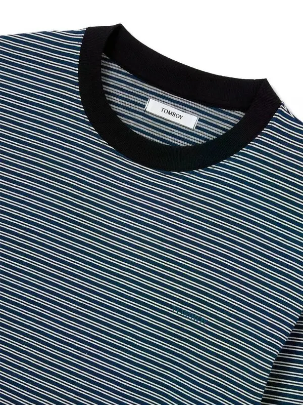 STUDIO TOMBOY Striped Long-sleeves Top - Green