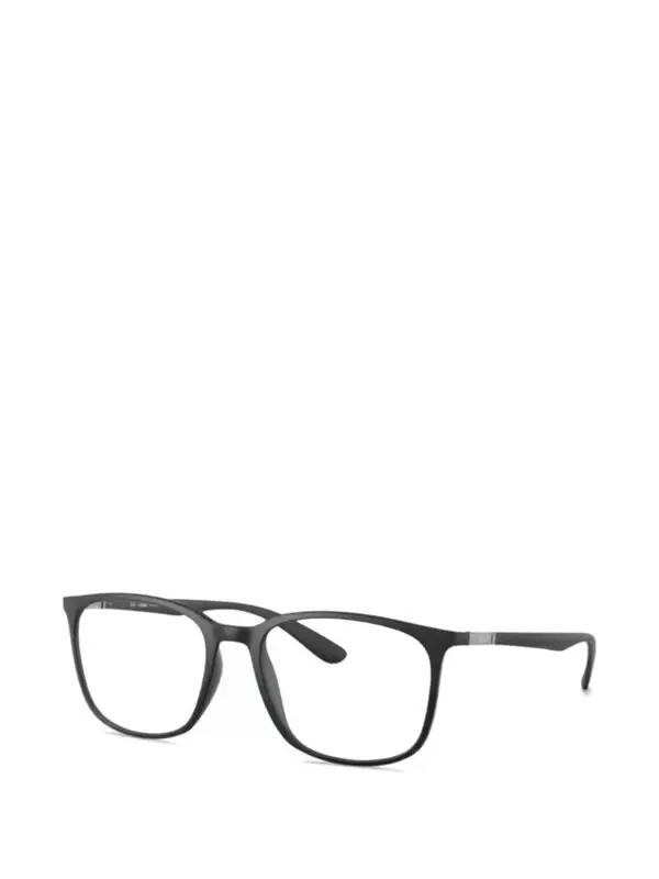 Ray-ban Matte Square Frame Glasses - Black
