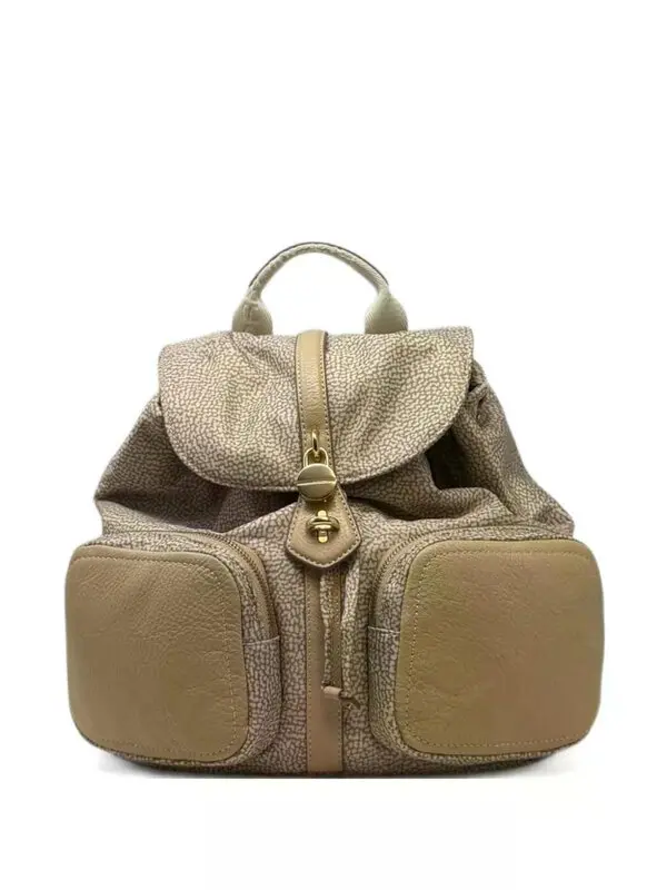 Borbonese Printed Backpack - Neutrals