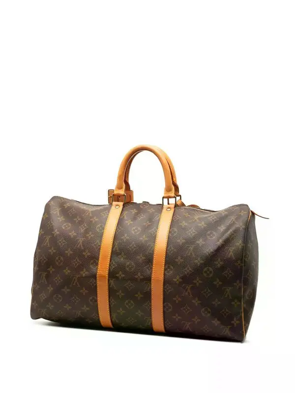 LOUIS VUITTON 1992 Monogram Keepall 45 Travel Bag - Brown