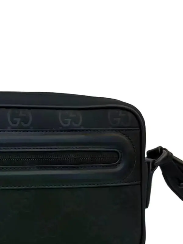 Gucci Monogram Embossed Messenger Bag