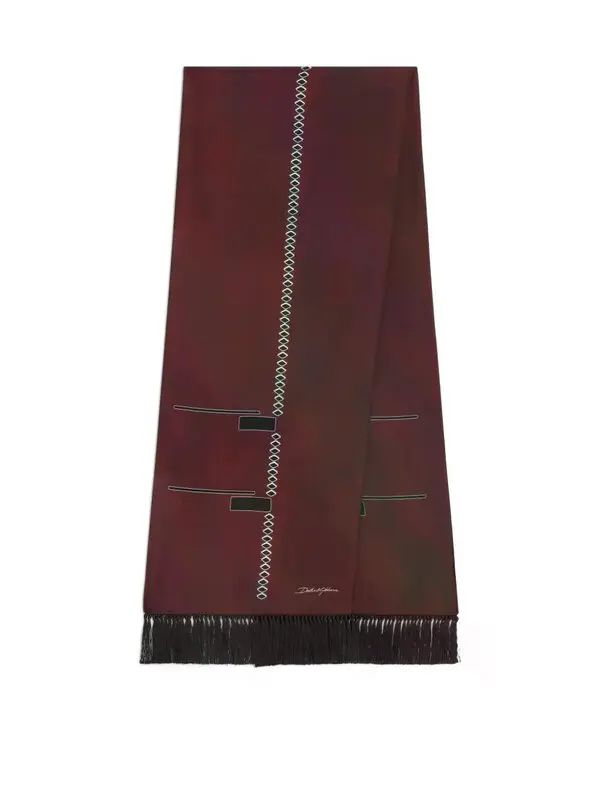 Dolce & Gabbana Fringed Printed Scarf