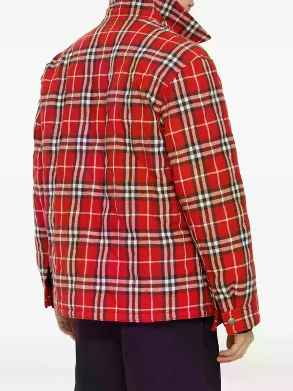 Burberry Check Quilted Wool Flannel Jacket