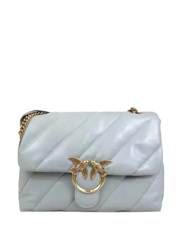 Pinko Quilted Chain-strap Shoulder Bag - Grey
