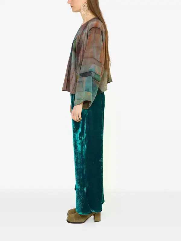 ANNTIAN Printed Silk Blouse