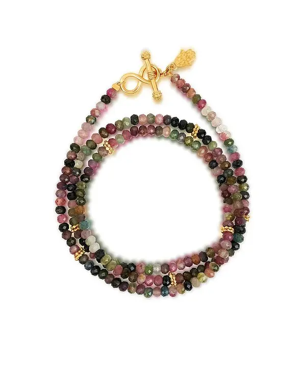 KARMA AND LUCK Infinite Aspiration Tourmaline Wrap Bracelet - Multicolor/gold