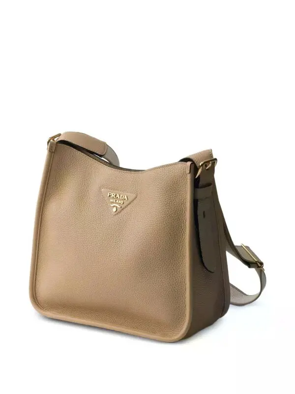 Prada Leather Shoulder Bag With Logo
