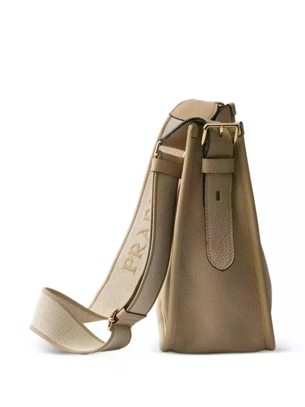 Prada Leather Shoulder Bag With Logo